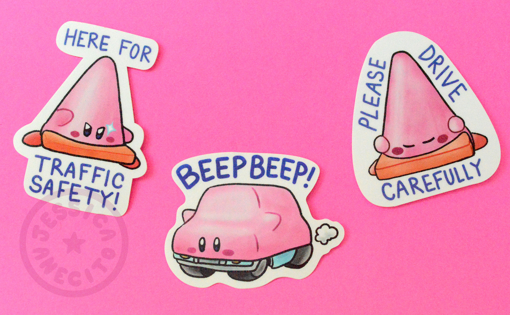 Traffic Safety Kirby Sticker Set – jessicaanecito